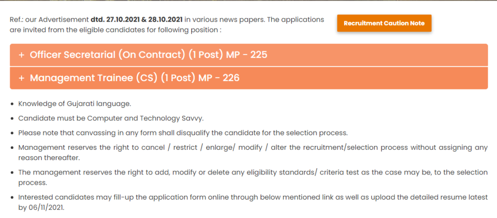 GNFC Recruitment 2021 | Apply Online | Notification | Eligibility ...
