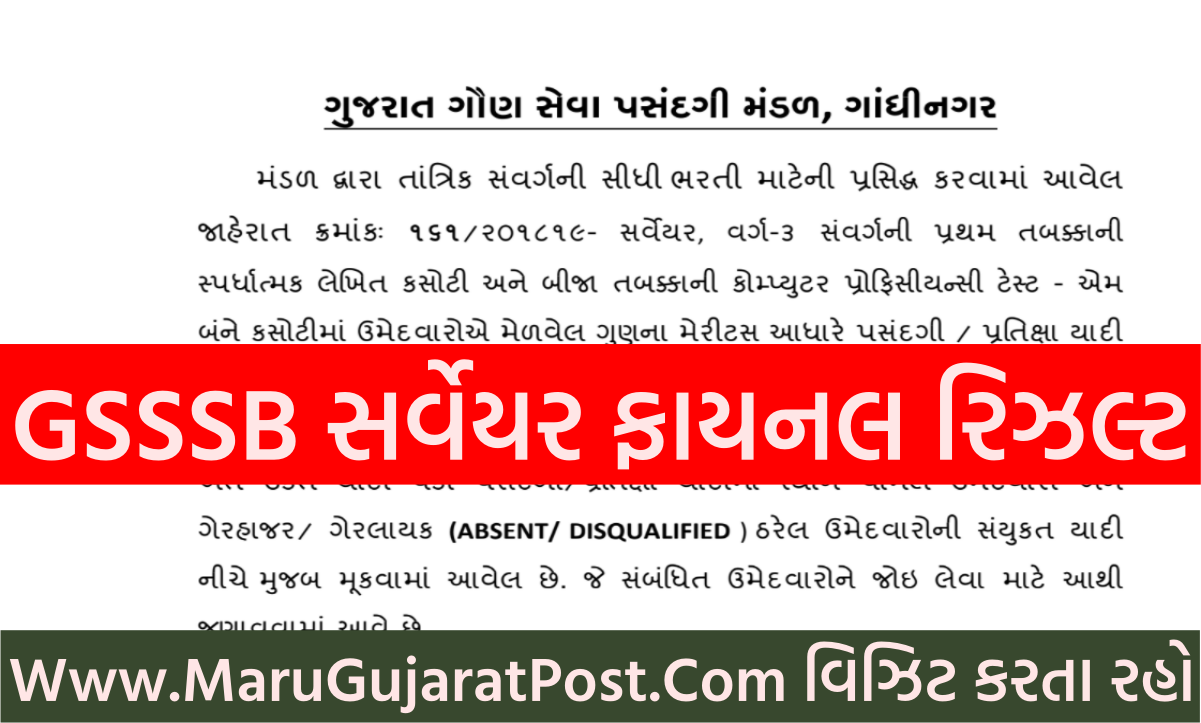 RESULTS - MaruGujaratPost.Com