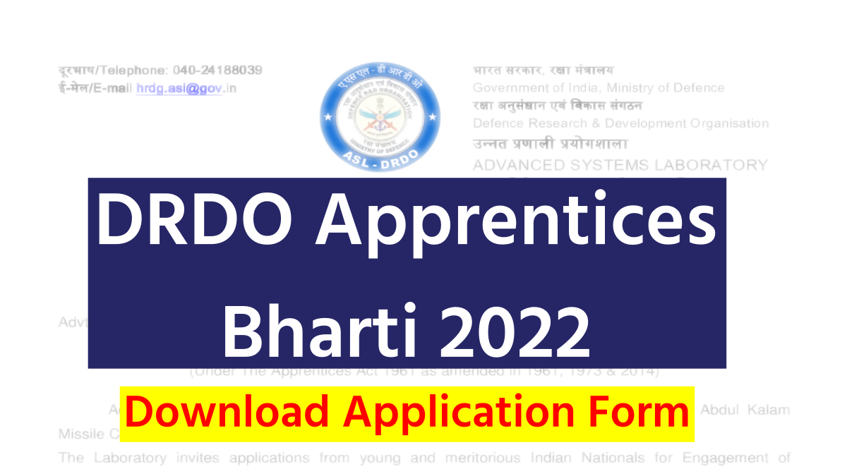 DRDO Apprentices Bharti 2022 | Application Form | Eligibility @drdo.gov ...