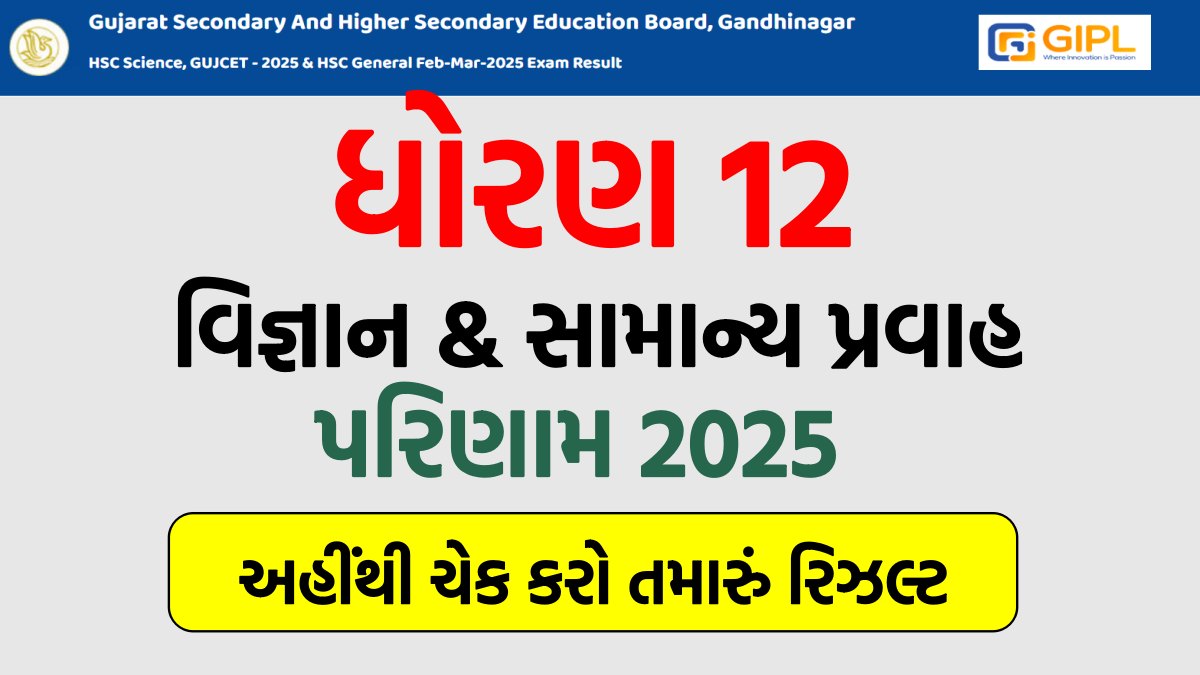 GSEB HSC Result 2025 @gseb.org - MaruGujaratPost.Com